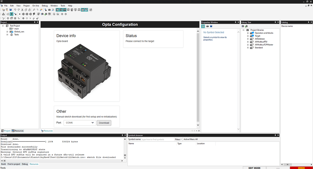 Connection Error - Opta - Arduino Forum