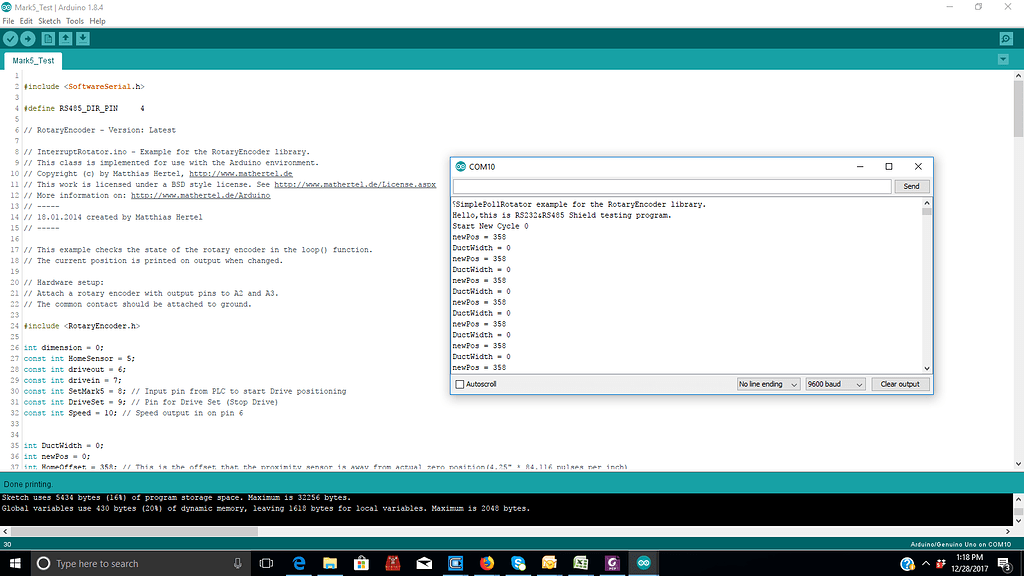 Unable To Communicate With Plc Using Tinysine Rs232 485 Arduino Shield