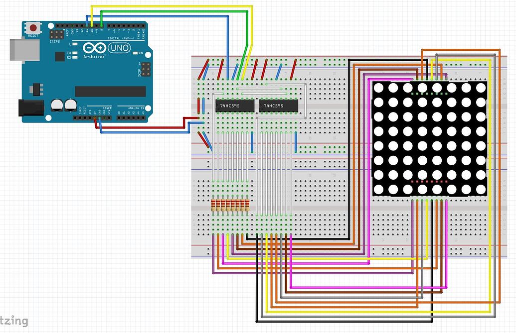8x8 Single Colour LED Matrix Issues - LEDs and Multiplexing - Arduino Forum