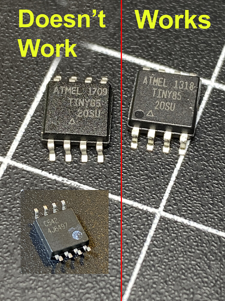 New ATtiny85 chips no longer working - 3rd Party Boards - Arduino Forum