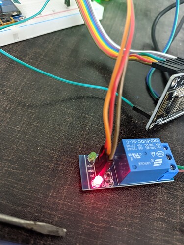 12V DC pump connected to relay on nodemcu esp8266 running non stop ...