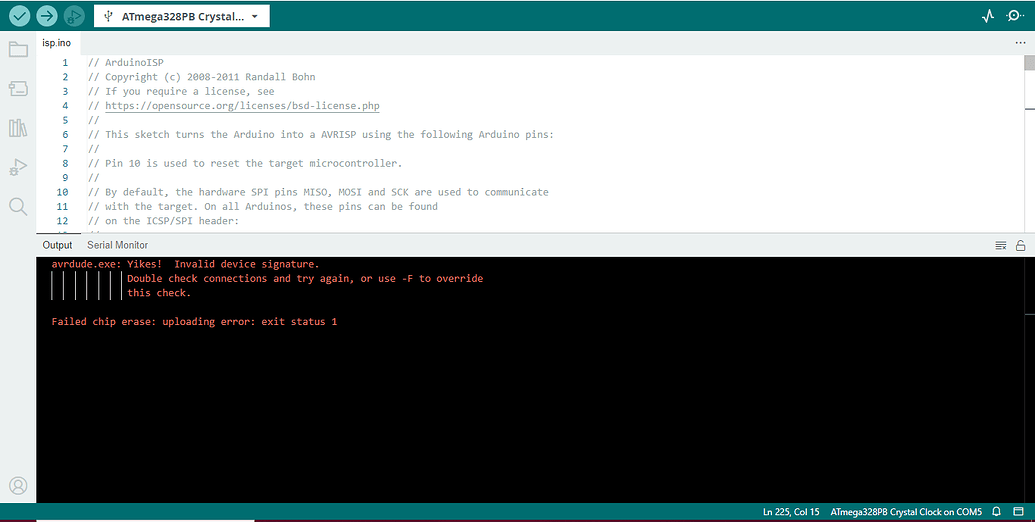 Atmega328pb-mu bootloader invalid signature 000000 - Uploading - Arduino Forum
