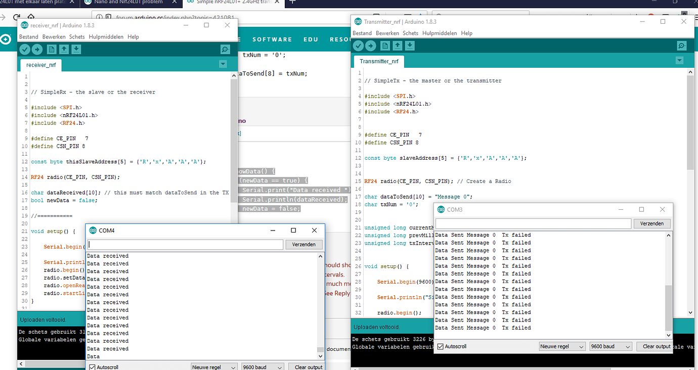 Nano and Nrf24L01 problem - Programming - Arduino Forum