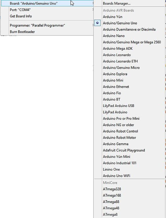 Which Board, Programmer and Processor? - IDE 1.x - Arduino Forum