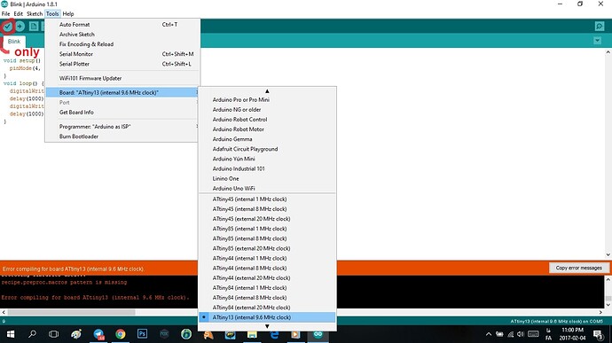 Error compiling for board ATtiny13 - 3rd Party Boards - Arduino Forum