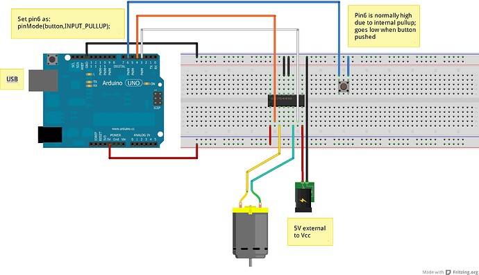 Controlling DC motors direction with L293D issue - Motors, Mechanics ...