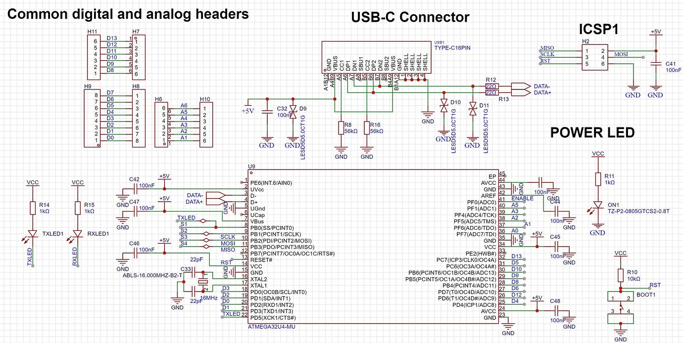 Can you check my Atmega32u4 schematic ? - 3rd Party Boards - Arduino Forum