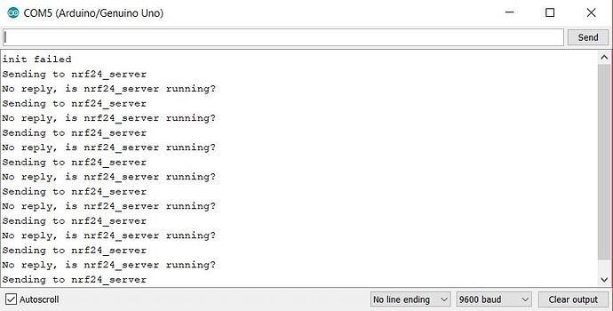 Arduino nRF24L01 Error Init Failed - Programming - Arduino Forum