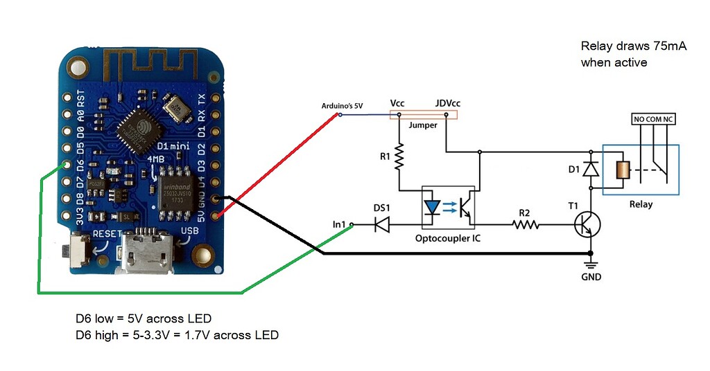 Controlling Optocoupled Relay From Digital Pin Esp8266 General Guidance Arduino Forum