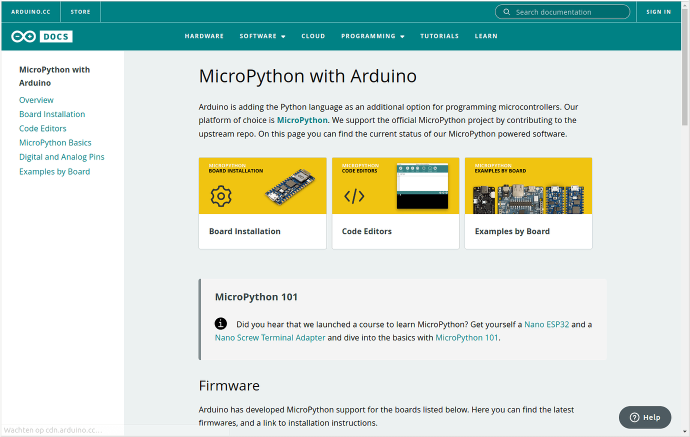 Micropython Page Error Website And Forum Arduino Forum