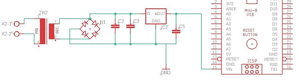 Power supplyi to Arduino with transformer - General Electronics ...