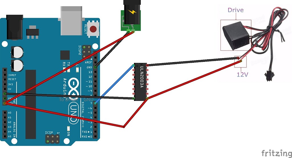 ULN2003 - El Wire 12V Driver - Connection right? - General Electronics ...