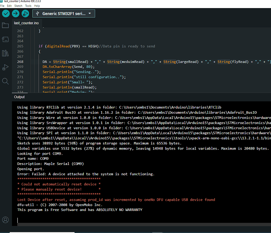 Uploading Arduino code to STM32F103C8 using Arduino IDE - Uploading - Arduino Forum