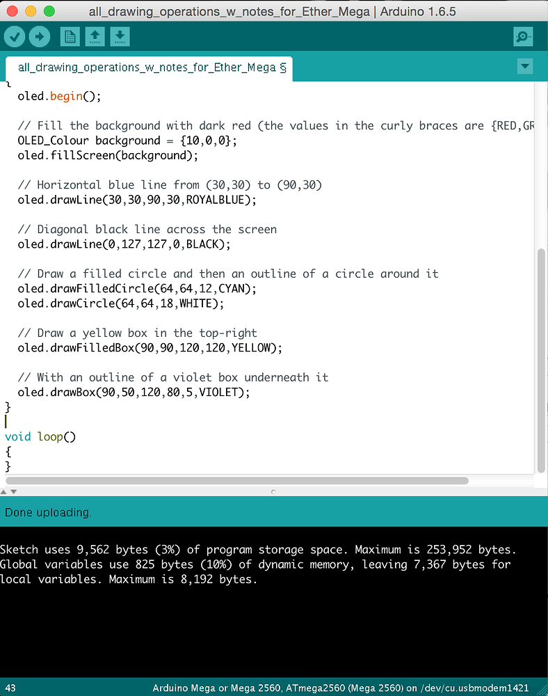 Problem with getting library image onto a Freetronics OLED128 screen - Displays - Arduino Forum