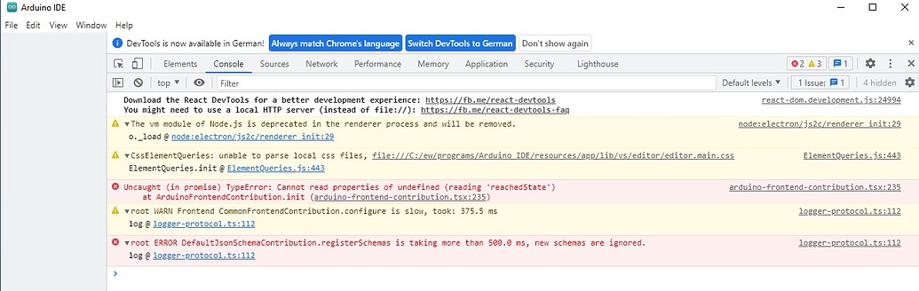 IDE hangs on startup, with no error shown in logs - IDE 2.x - Arduino Forum