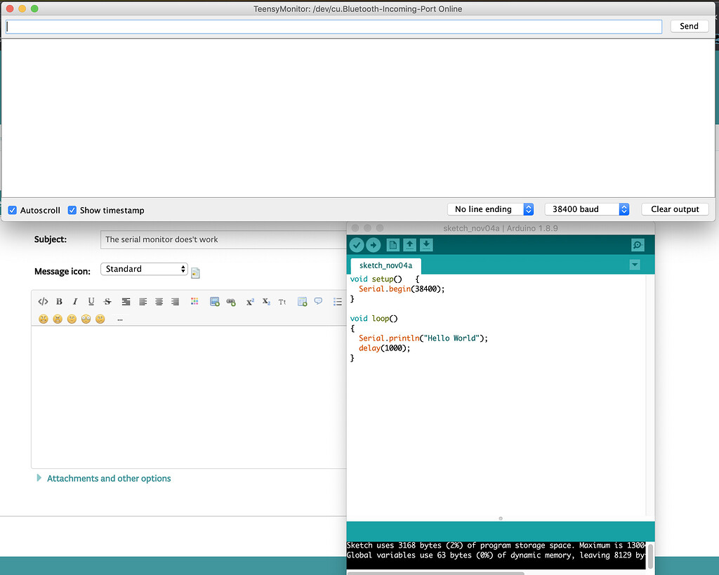 The Serial Monitor Doest Work Ide 1 X Arduino Forum