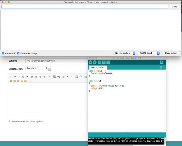 The serial monitor does't work - IDE 1.x - Arduino Forum