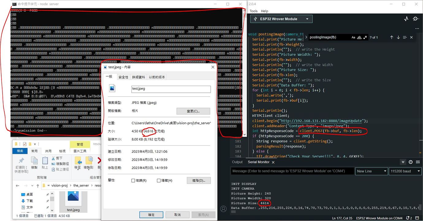 Problem Of Sending Image Buffer In Esp32 Cam By Using Post