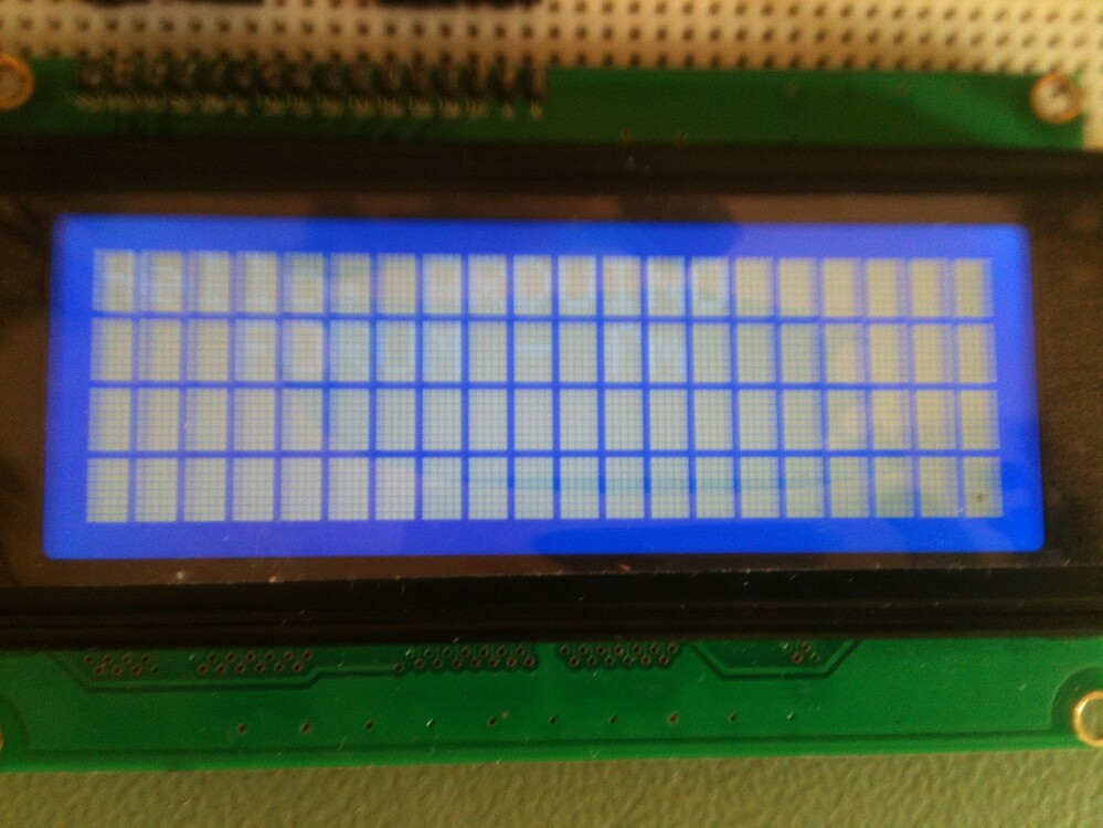 Solution found: LCD 20X4 Display Problem - Only top two lines display ...