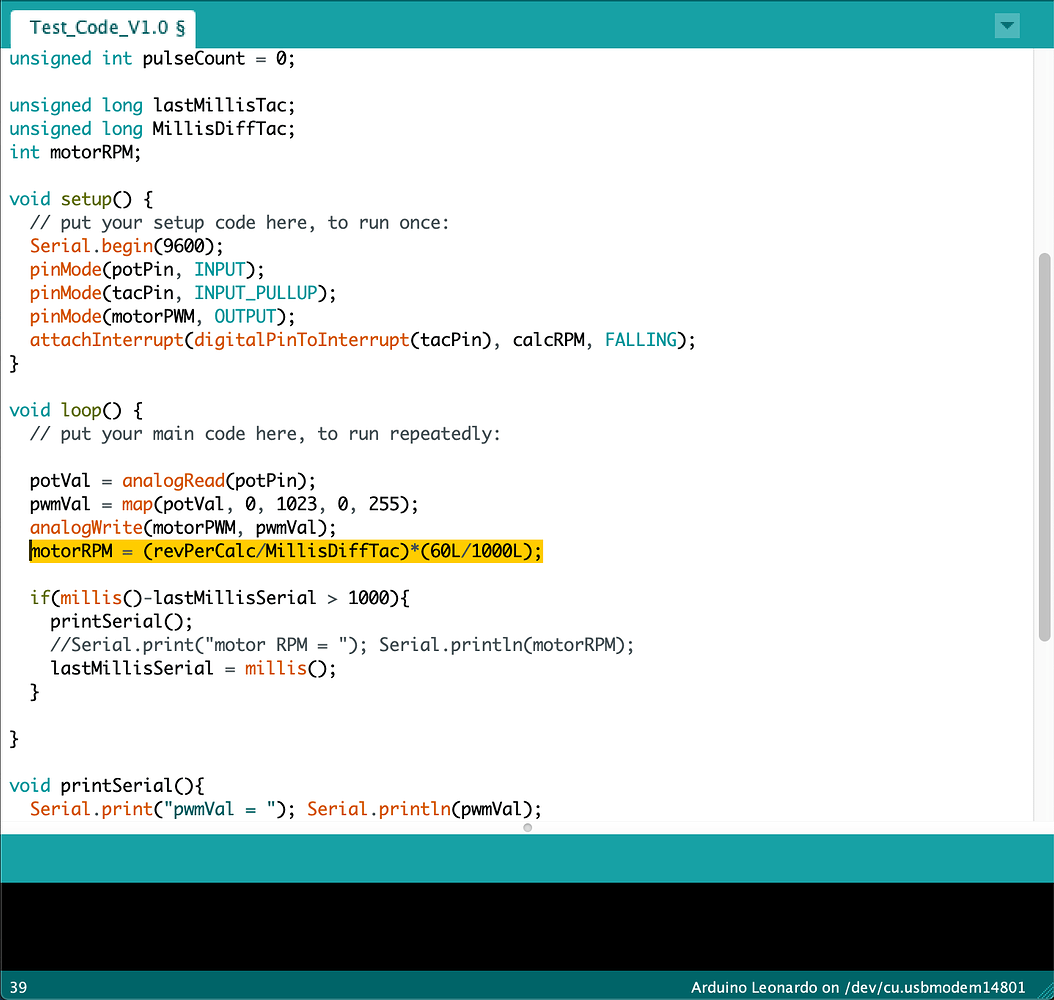 Value of Global Variable Calculated in Interrupt Function Not Reflected ...