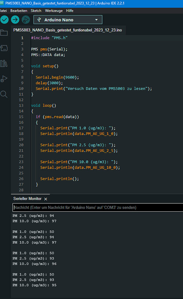 Probleme mit dem UNO und den PN 2,5 Sensor PMS5003 - Page 3 - Deutsch - Arduino Forum