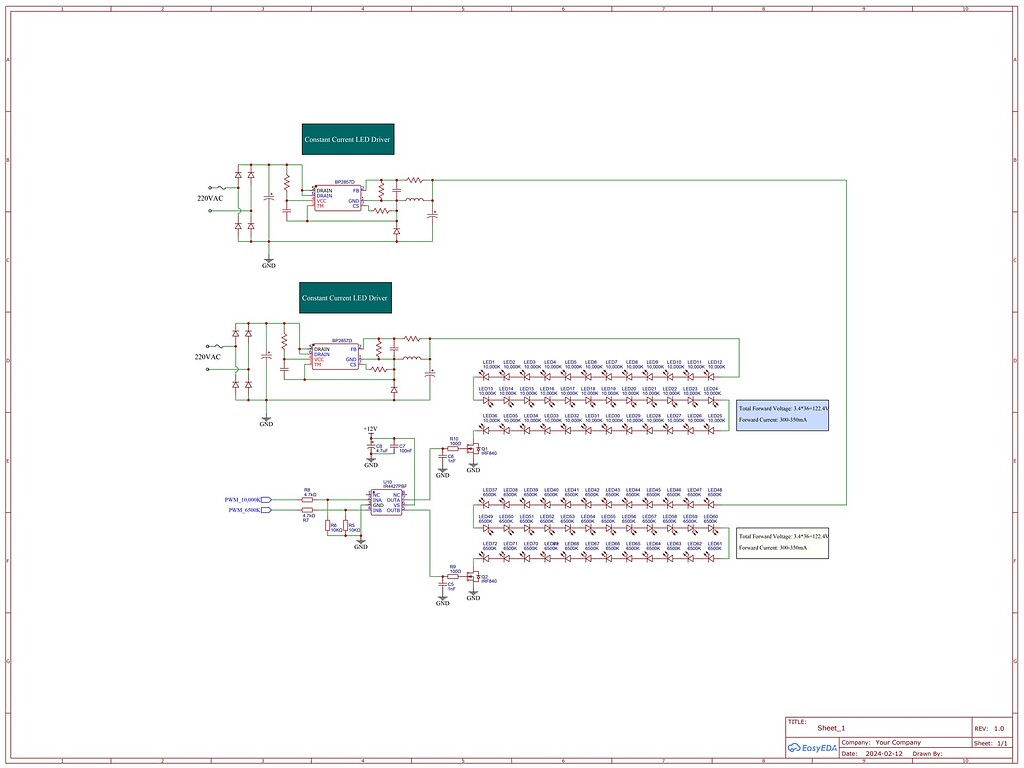 Can I use BP2857 constant current LED driver IC with a PWM-controlled MOSFET for dimming and ...