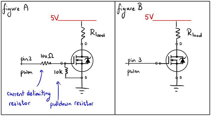 Series resistor to gate mosfet needed ? - General Electronics - Arduino Forum