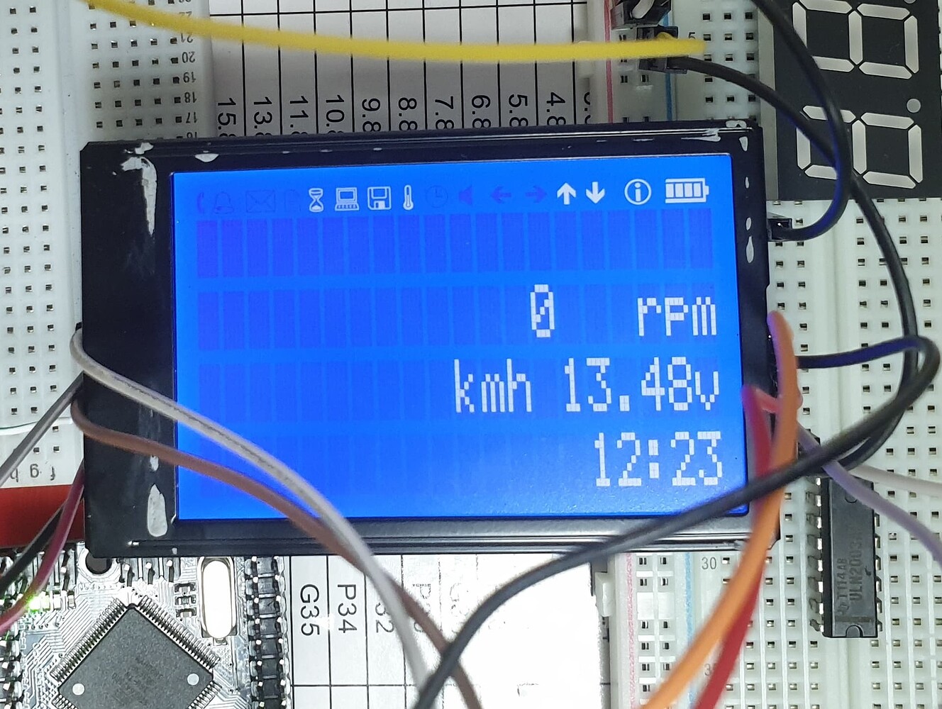 EA-DIP204B-6 , liquidCrystal.h Initialization, Displaying icons ...