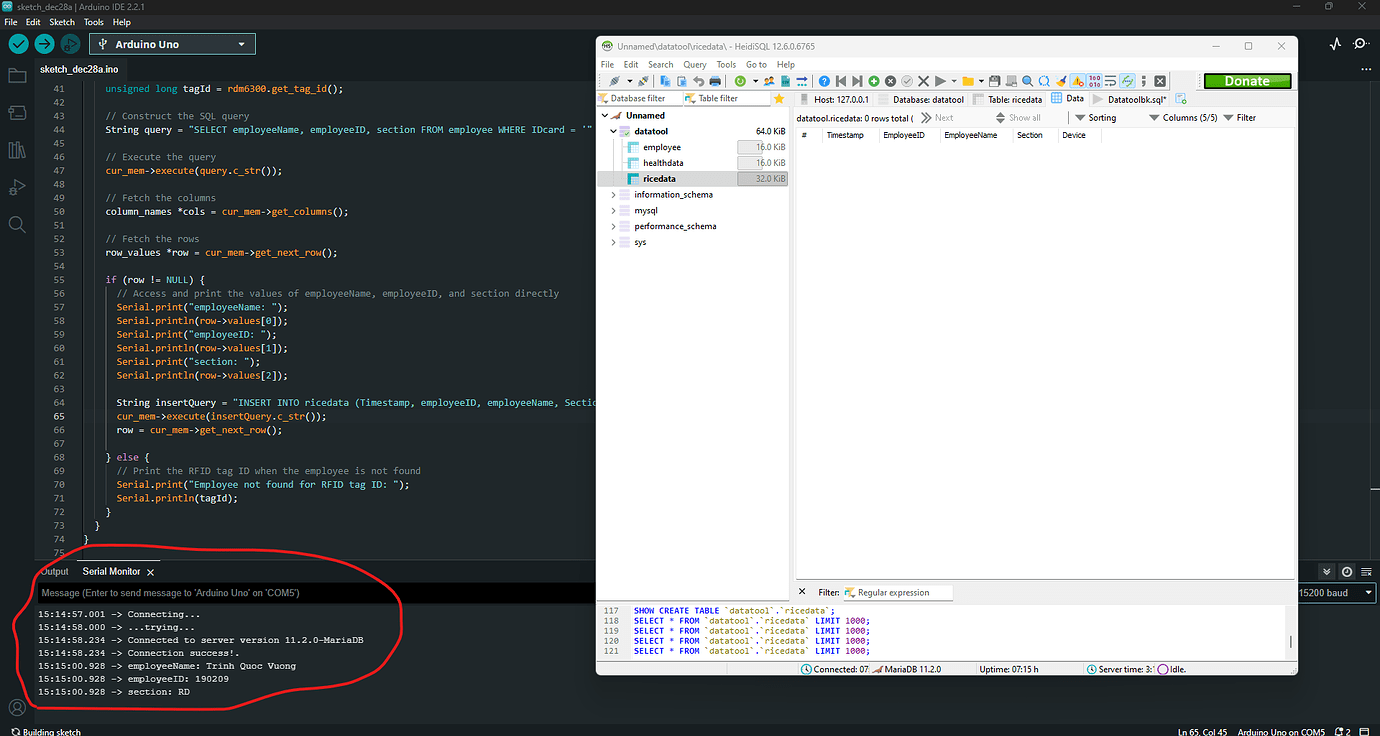 Help sending into MYSQL :( - Programming - Arduino Forum