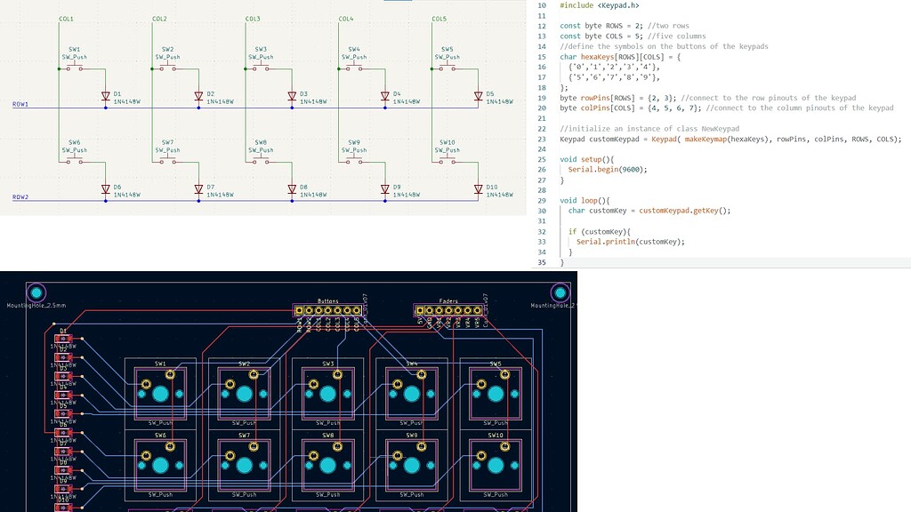 5x2 Button Matrix With Diodes Doesnt Work Programming Arduino Forum