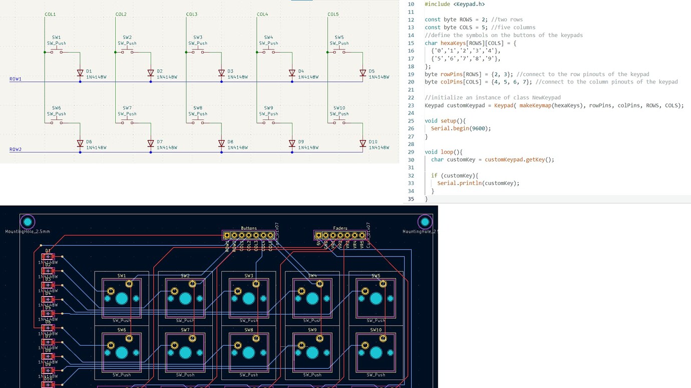 5x2 Button Matrix With Diodes Doesn't Work - Programming - Arduino Forum