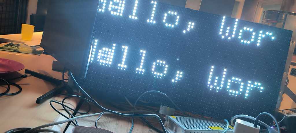 4 Panel P10 RGB 32x16 paralel with Arduino Atmega 2560 - LEDs and ...