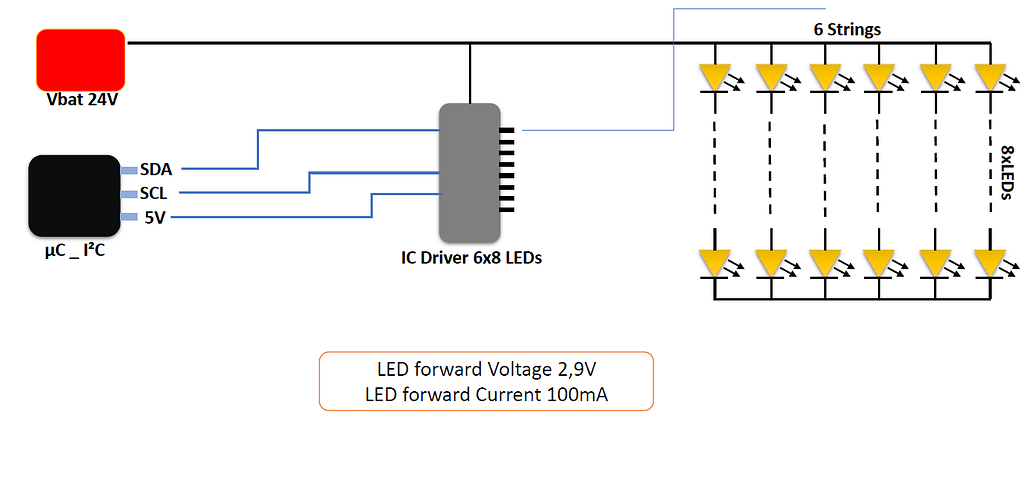 Suitable Led Driver For A 6x8leds Or 8x6 Leds String Leds And Multiplexing Arduino Forum