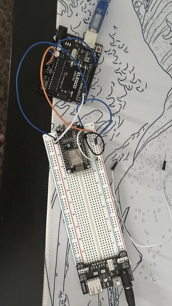 Using an arduino uno r3 as a usb serial passthrough to upload code to nodemcu esp8266 ...