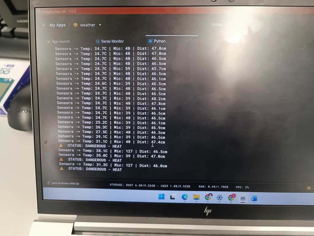 [UNO Q] System Freeze/Bridge Timeout when triggering "Alert" State ...