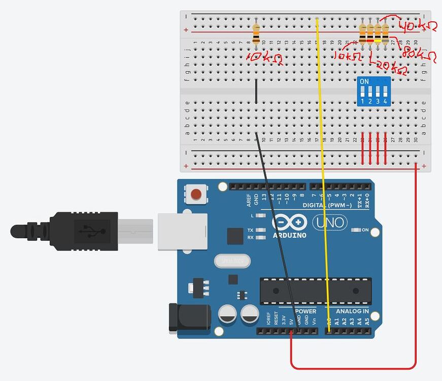 DIP Switch with one Analog Input Code - Programming - Arduino Forum