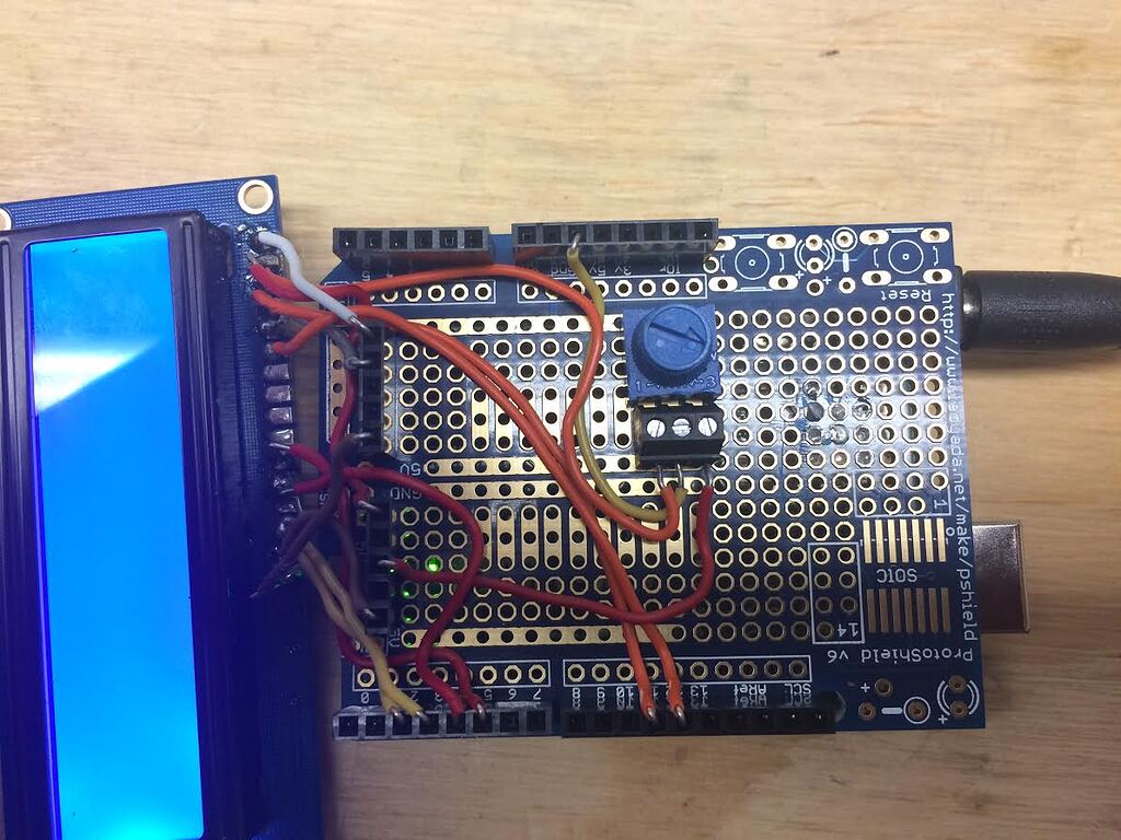 Potentiometer on Proto Shield is acting as on/off switch for LCD ...