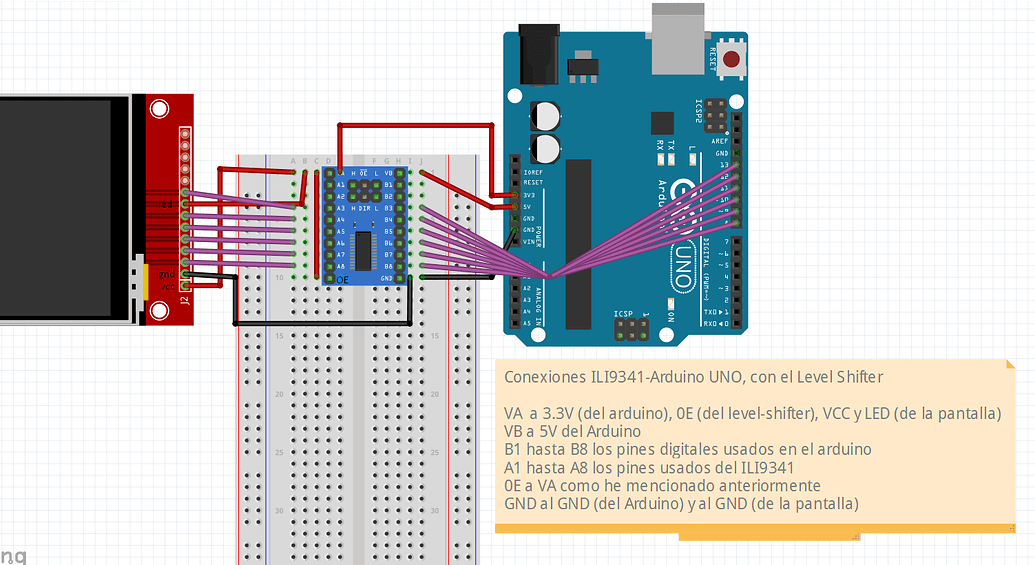 Pantalla en blanco en ILI9341 con Arduino uno (Solucionado) - Español - Arduino Forum