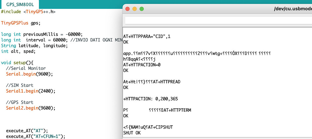 SIM800L prints strange characters ot HTTPPARA="URL" - Programming - Arduino Forum