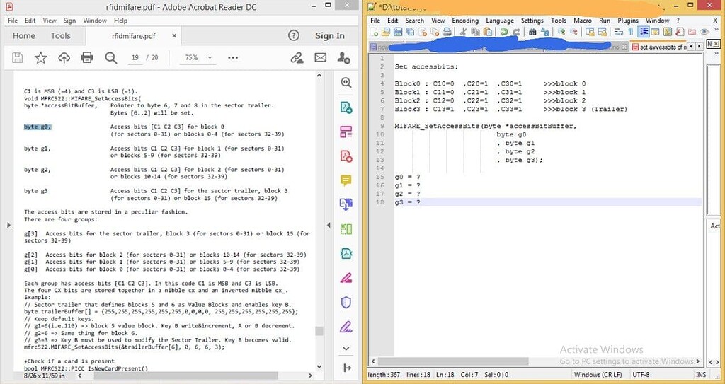 Set Accessbits Mifare 1kb Cards Programming Arduino Forum