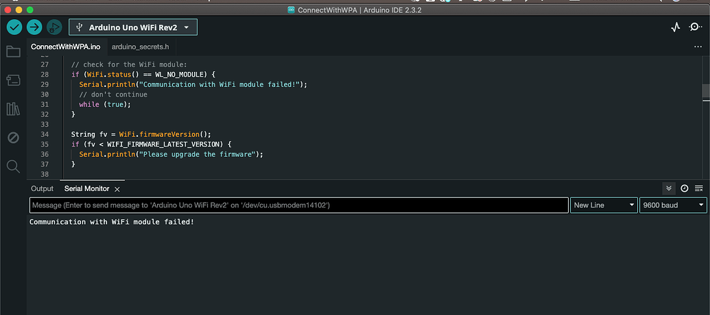 Arduino Uno Wifi Rev 2 Not Connecting To Wifi Programming Arduino Forum 