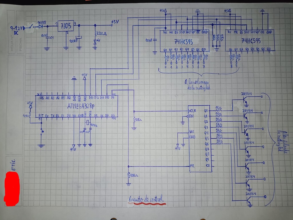 Matrix Led 7x10 Leds And Multiplexing Arduino Forum