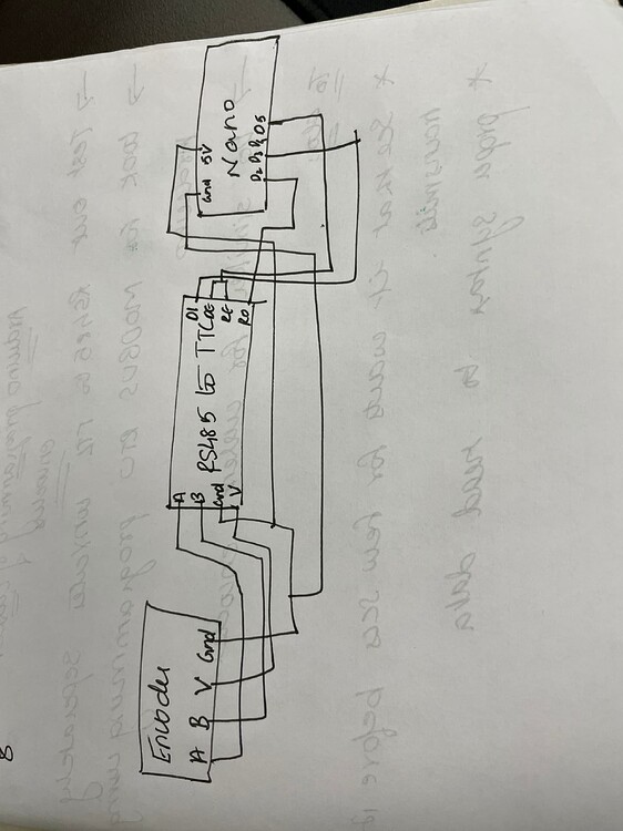 Arduino Nano Connected To Encoder Using Rs485 Ttl Max485 Converter And 9921