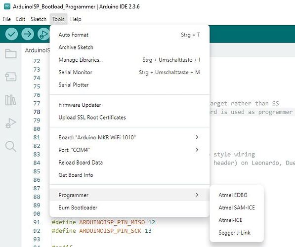 "Arduino as ISP" is missing for MKR WiFi 1010 - IDE 2.x - Arduino Forum
