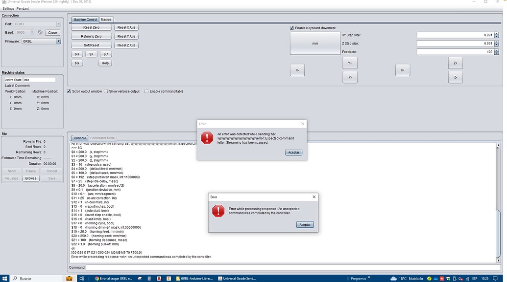 Error Al Cragar Grbl En Gcodesender Español Arduino Forum