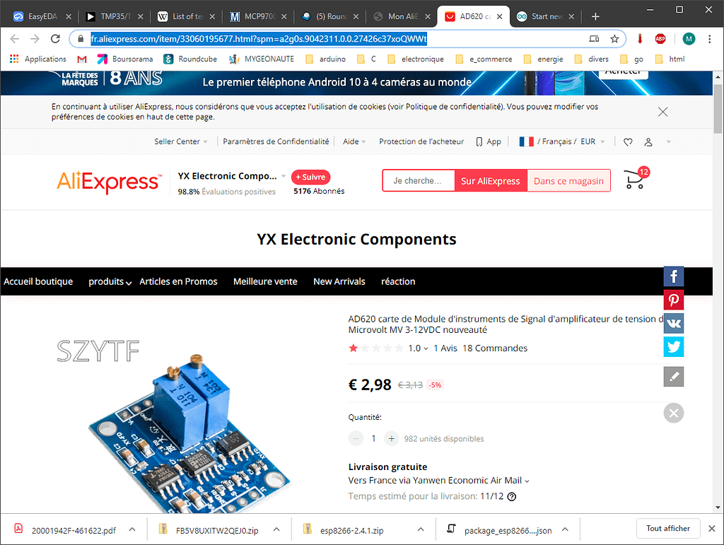 Module Ad620 Français Arduino Forum