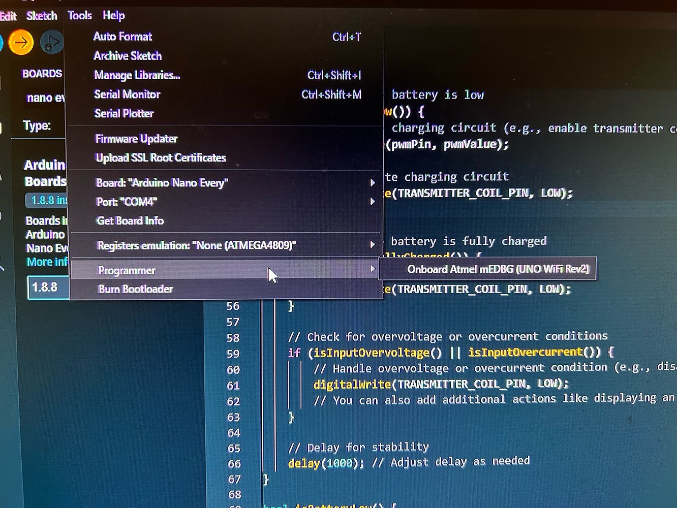 Cant upload code to nan every - Nano Every - Arduino Forum