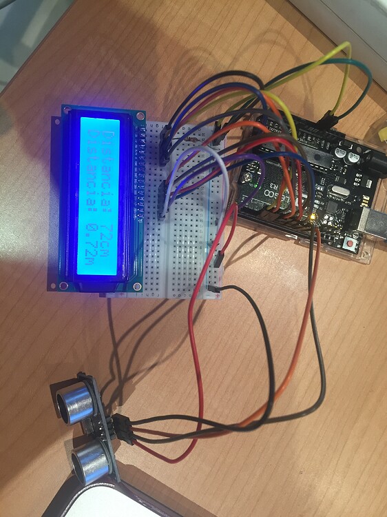 Calculate distance Ultrasonic sensor + LCD display - Displays - Arduino Forum