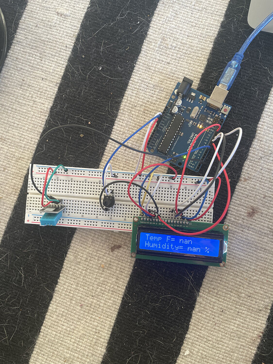 DHT11 and LDC not appearing when uploaded - General Guidance - Arduino Forum
