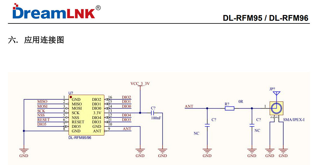 Values for the resistor and capacitors to connect the antenna with the ...